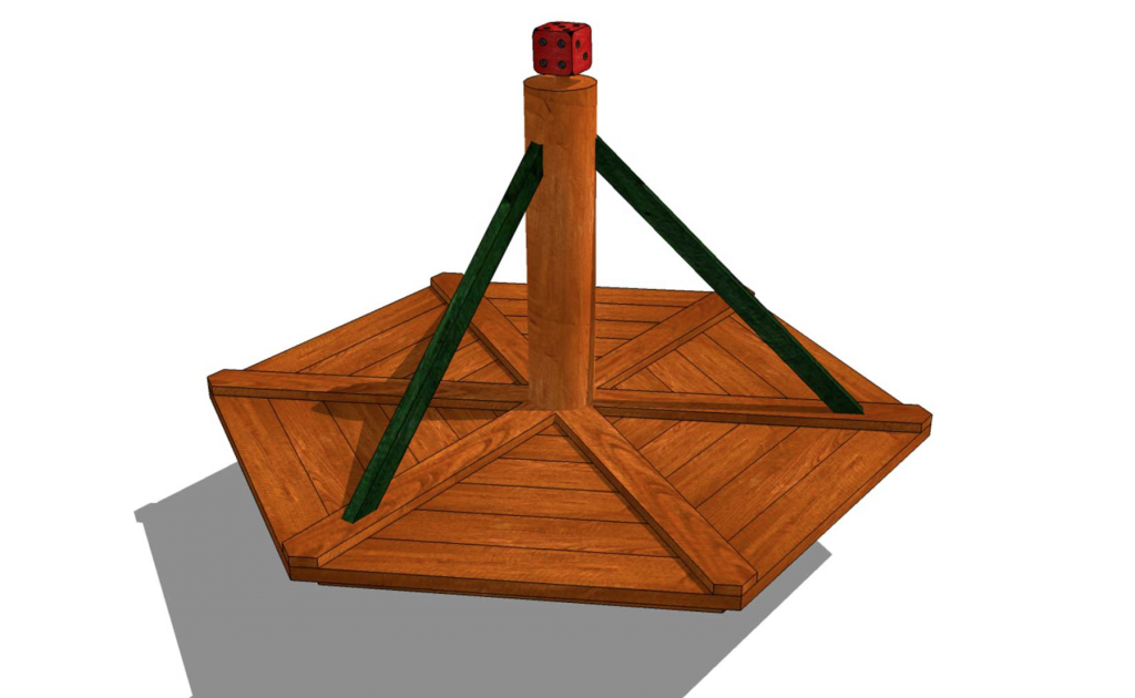 Balansbräda/karusell i robinia/ek (HH1E00-001) - Woodwork AB